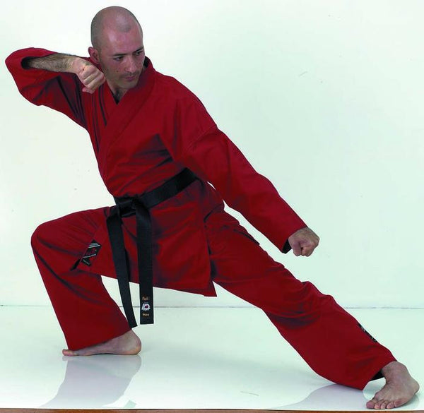 10010-9 Red Karate Uniform | Fuji Mae New Zealand